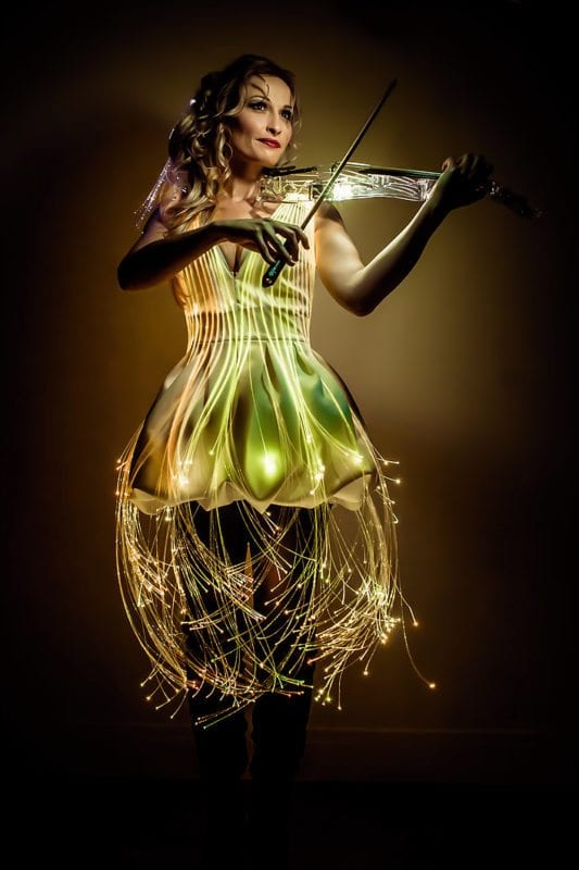 LED And Laser Violinist