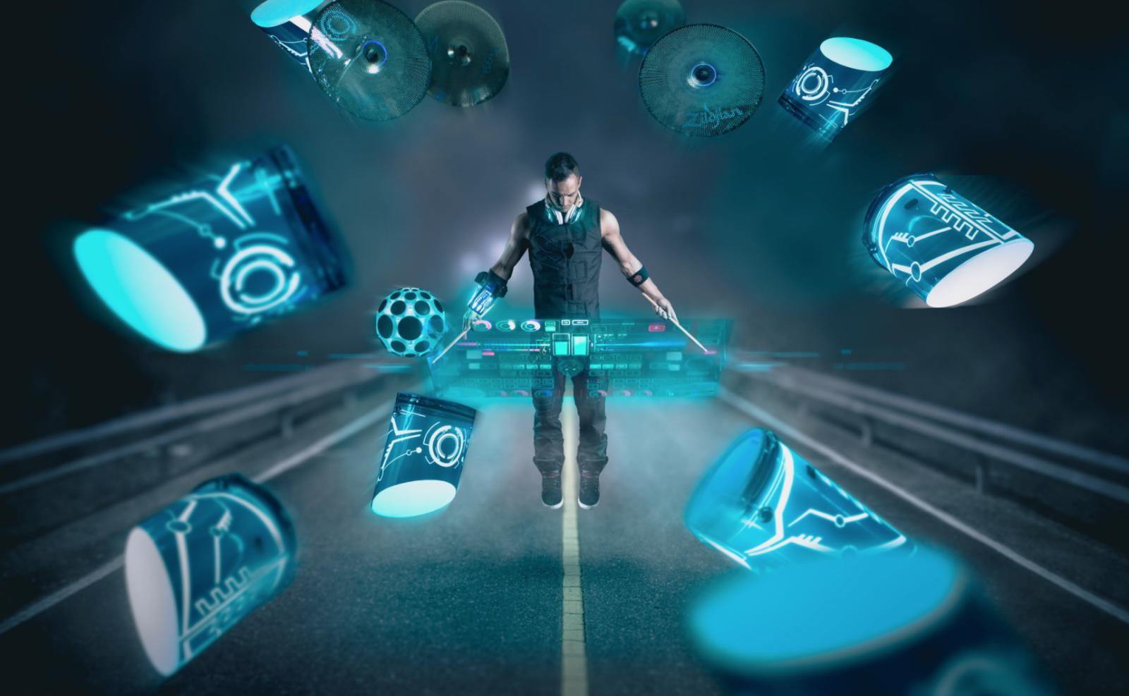 LED Drum DJ | Las Vegas Entertainment | LED Drum Show For Hire