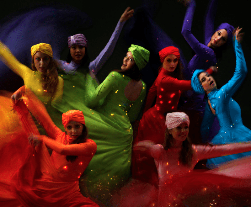 Multi Coloured Themed Entertainment | Coloured Costumes