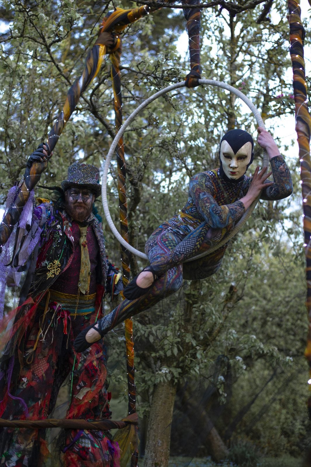 Aerial Harlequins For Hire | Halloween Entertainment | Corporate Events