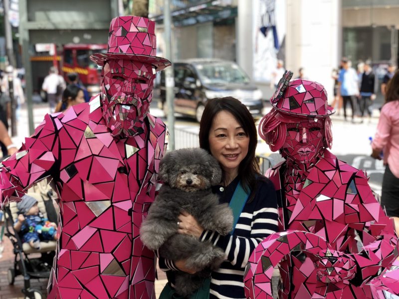 Pink Mirror People | Hire Mirror People | Book The Mirror Family