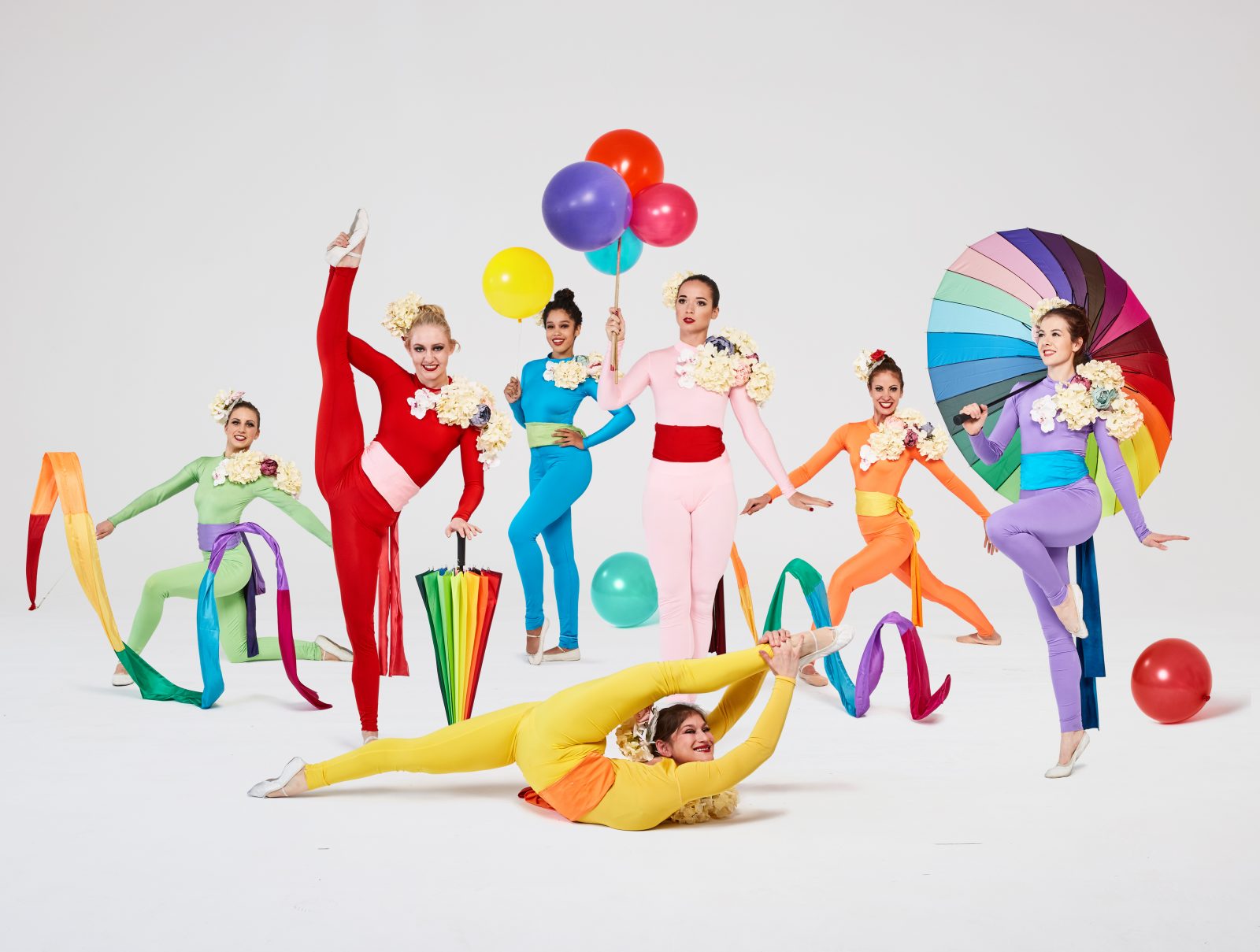 Colour Walkabout Performers For Hire | Roaming Stilt Artists | Coloured ...